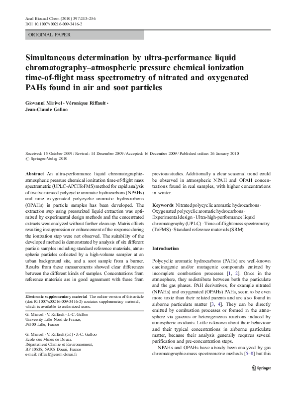 (PDF) Simultaneous determination by ultra-performance liquid chromatography–atmospheric pressure ...