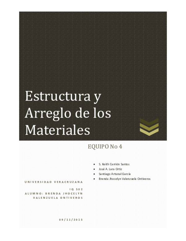 (PDF) Estructura y Arreglo de los Materiales