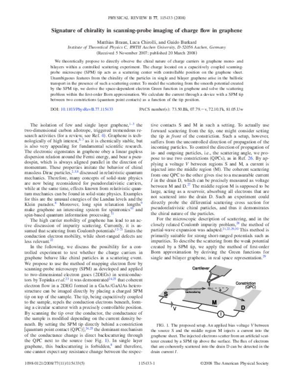 (PDF) Signature of chirality in scanning-probe imaging of charge flow ...