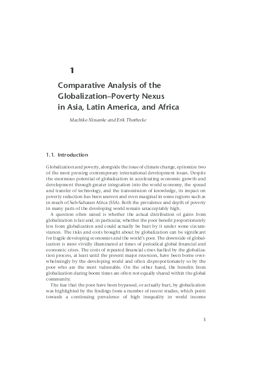 (PDF) Comparative Analysis of the Globalization–Poverty Nexus in Asia ...