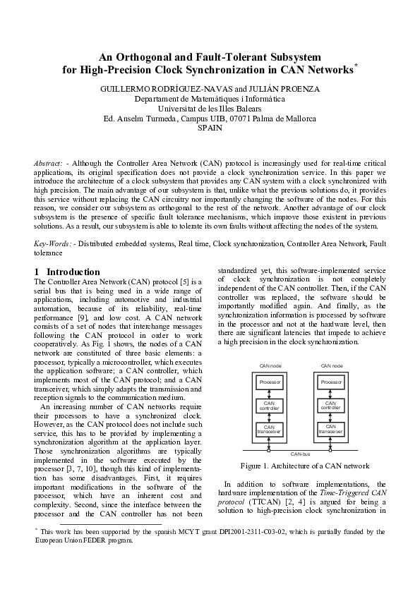 Pdf An Orthogonal And Fault Tolerant Subsystem For High Precision