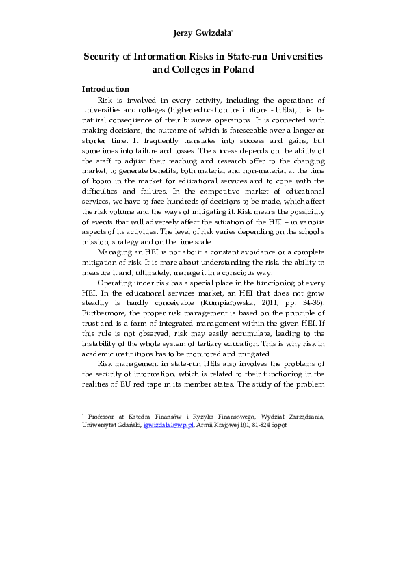 (PDF) Security of Information Risks in State-run Universities and ...