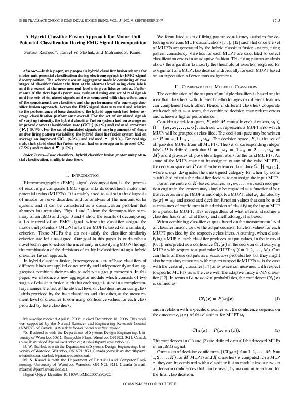 (PDF) Motor Unit Potential Train Validation and Its Application in EMG ...