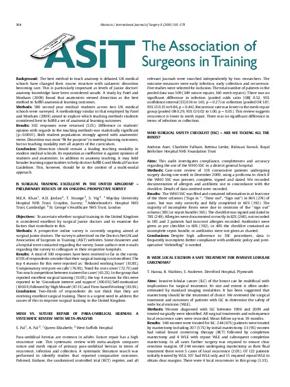 (PDF) Who Surgical Safety Checklist (Ssc) – Are we Ticking all The Boxes?