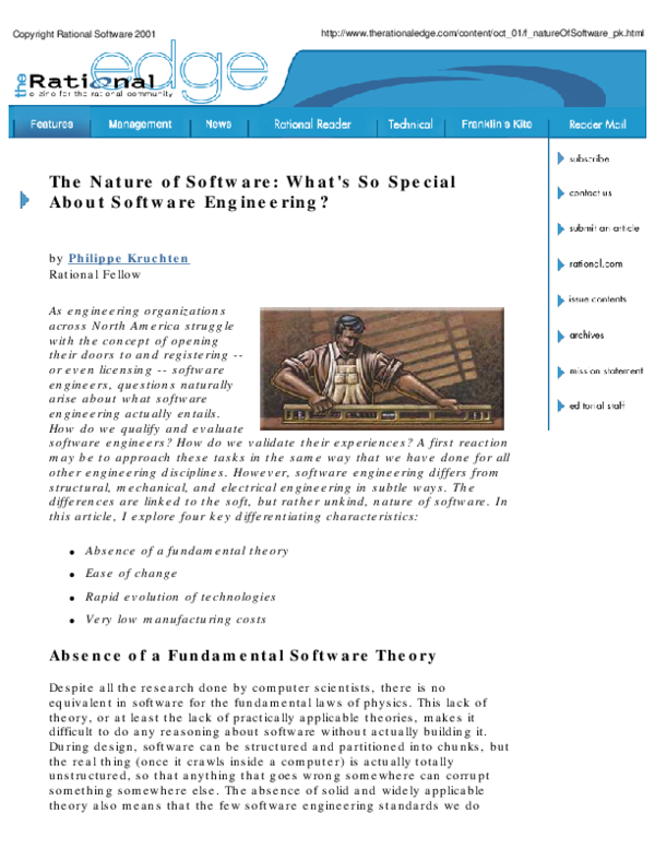 (PDF) The Nature of Software: What's So Special About Software ...