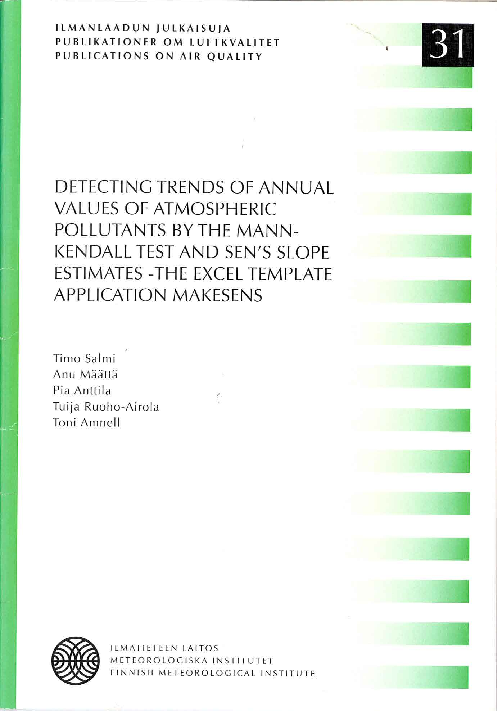(PDF) Detecting Trends of Annual Values of Atmospheric Pollutants by ...