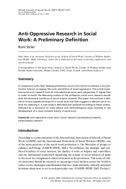 (PDF) Anti oppressive