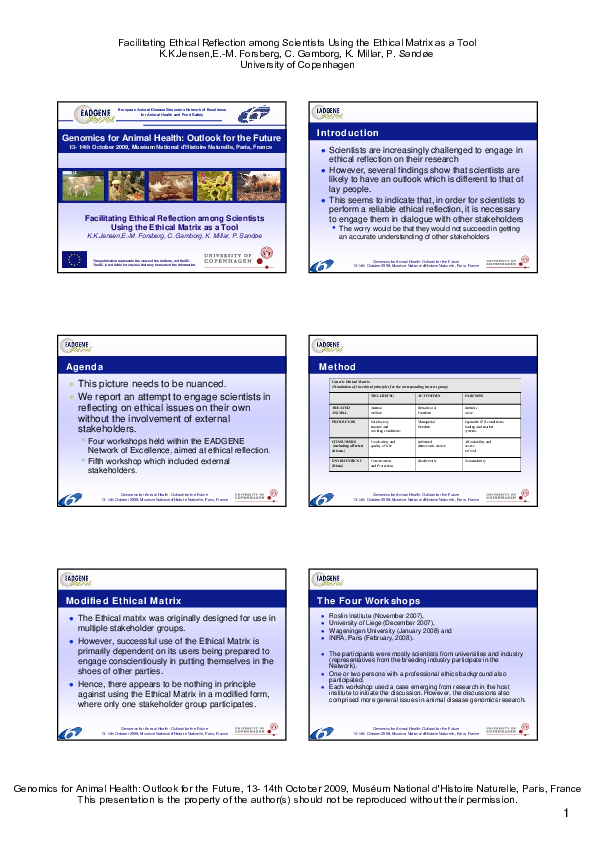 (PDF) Facilitating Ethical Reflection Among Scientists Using the ...