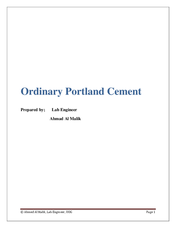 (PDF) Production of Cement