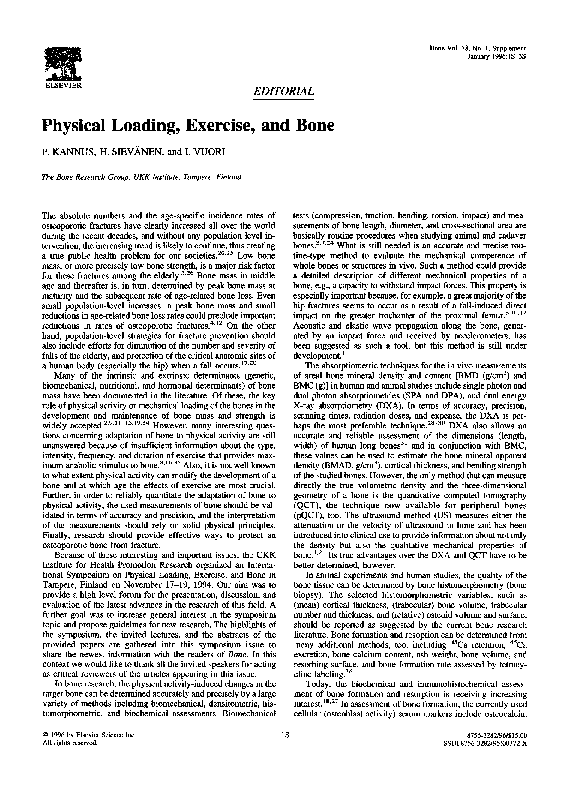 (PDF) Physical loading, exercise, and bone