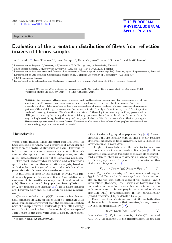 (PDF) Evaluation of the orientation distribution of fibers from ...