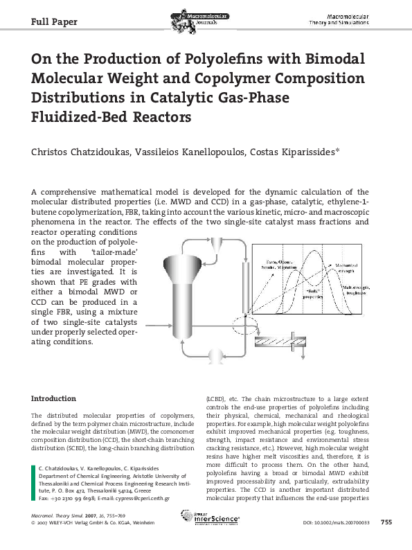 (PDF) On the Production of Polyolefins with Bimodal Molecular Weight ...