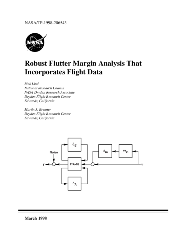 Pdf Robust Flutter Margin Analysis That Incorporates Flight Data