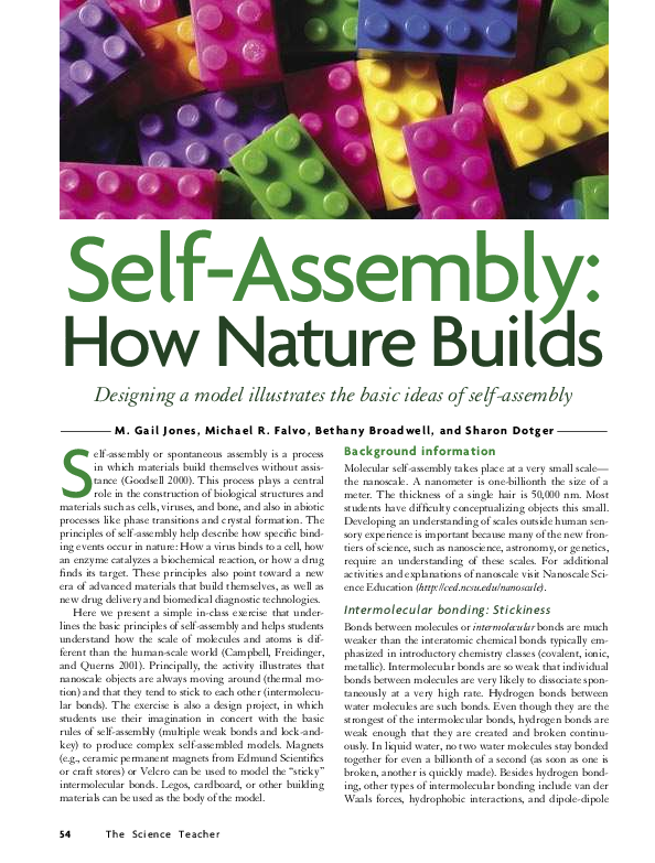 (PDF) Self-Assembly: How nature builds itself