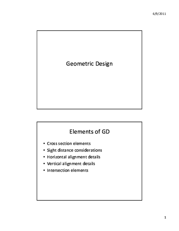 (PDF) Geometric Design of highway