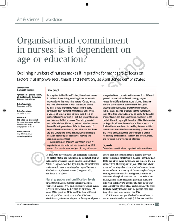 (PDF) Nurse Commitment