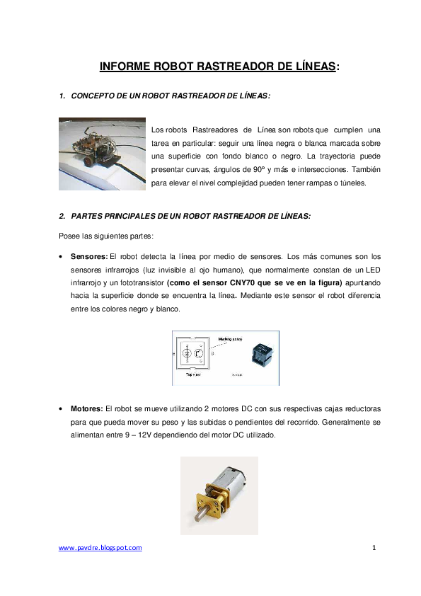 (PDF) INFORME ROBOT RASTREADOR DE LÍNEAS