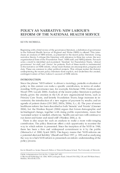 (PDF) Introduction: Seventy Years On: Framing Health Policy in Britain ...