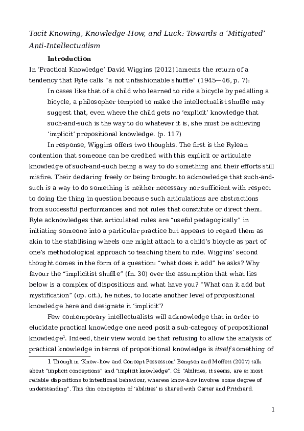 (DOC) Practical Knowledge