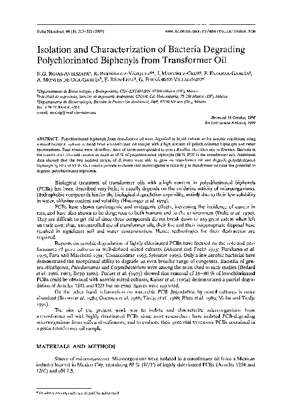 (PDF) Isolation and characterization of bacteria degrading ...