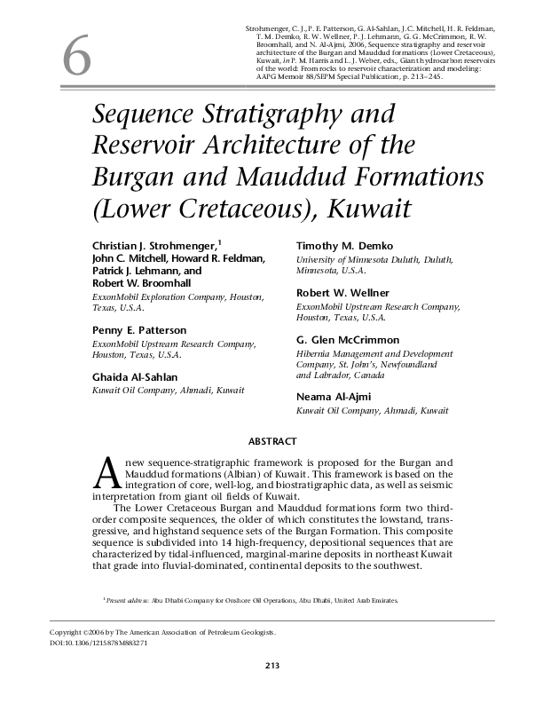 (PDF) Sequence stratigraphy and reservoir architecture of the Burgan ...