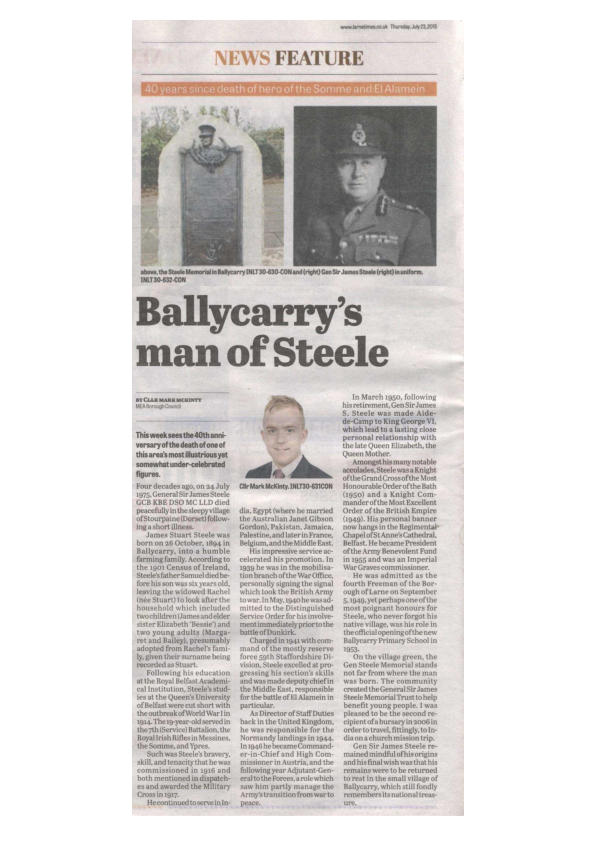 (PDF) Ballycarry's man of Steele: the life of General Sir James Steele ...