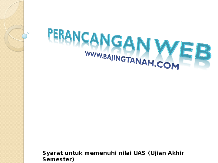 (PPT) Presentasi Perancangan Web