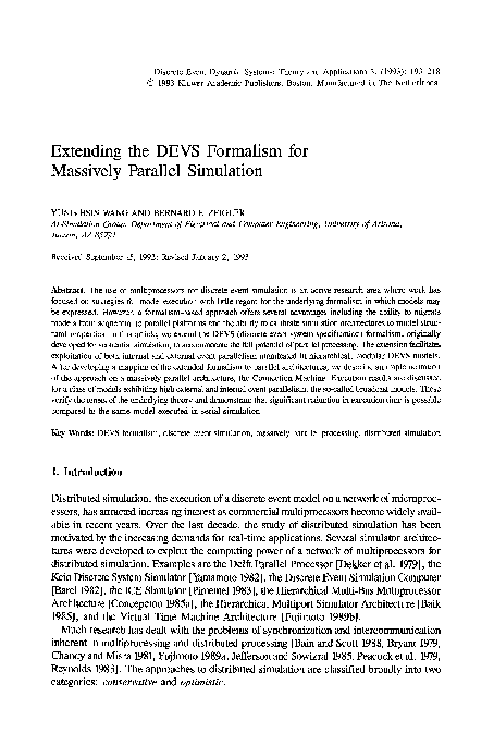 Pdf Extending The Devs Formalism For Massively Parallel Simulation