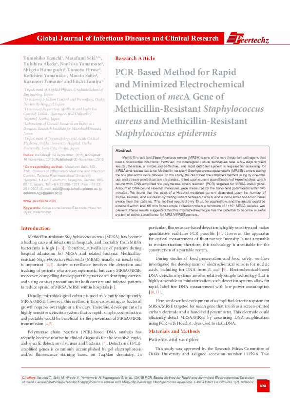 (PDF) PCR-Based Method for Rapid and Minimized Electrochemical Detection of mecA Gene of ...