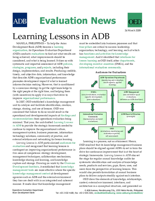 (PDF) Learning Lessons in ADB