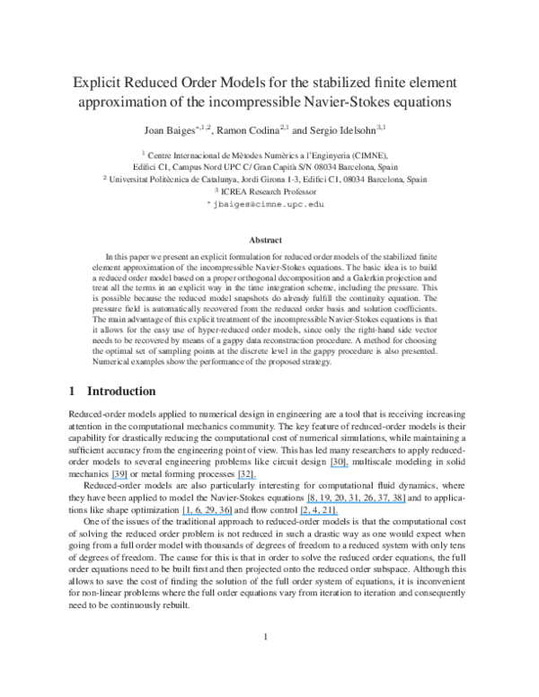 (PDF) The Effort of Increasing Reynolds Number in Projection-Based Reduced Order Methods: From ...