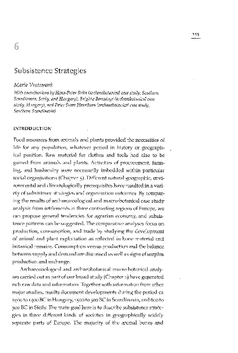 (PDF) Subsistence Strategies