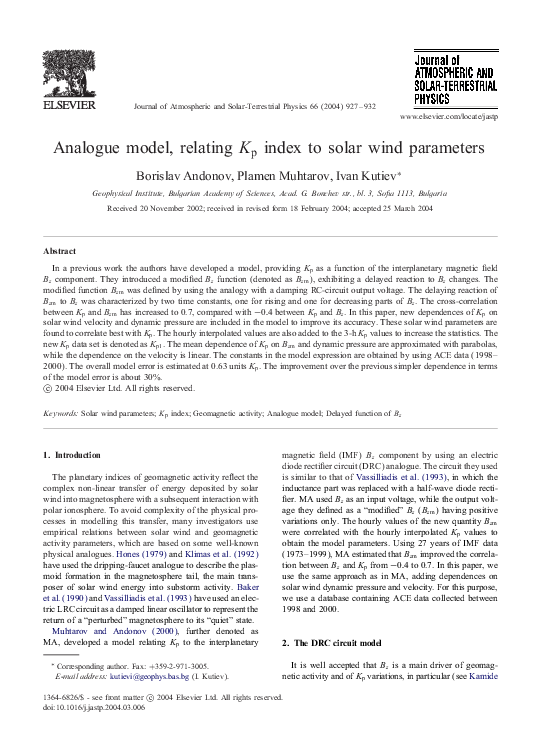 (PDF) 106-Andonov-Analogue Kp-model-.JASTP-2004