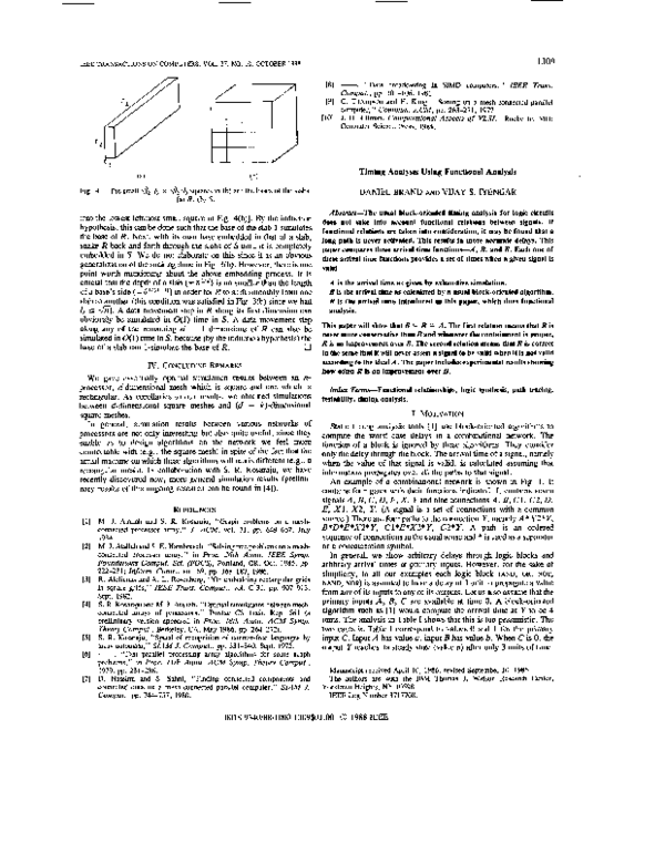 Pdf Timing Analysis Using Functional Analysis