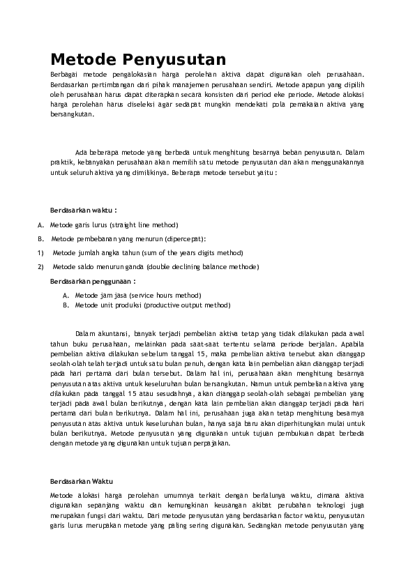 (DOC) Metode Penyusutan