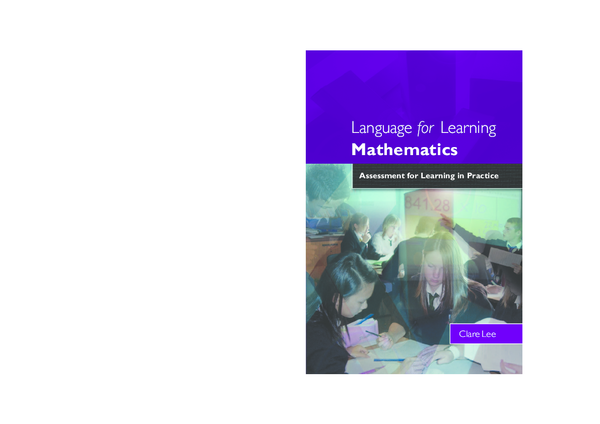 (PDF) Language for Learning Mathematics: Assessment for Learning In ...