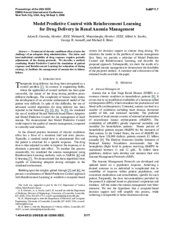 (PDF) Model predictive control with reinforcement learning for drug ...