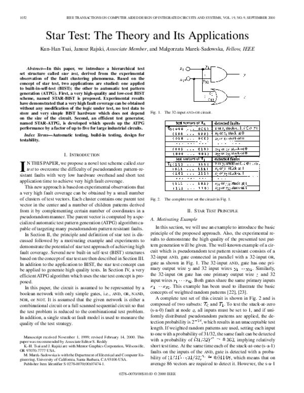 (PDF) Star test: the theory and its applications