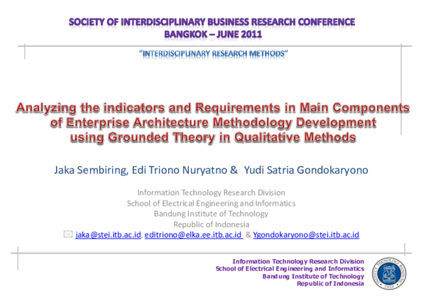 (PDF) Enterprise Architecture Methodology