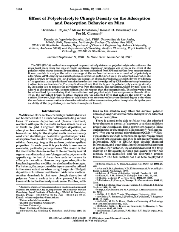 (PDF) Effect of Polyelectrolyte Charge Density on the Adsorption and ...