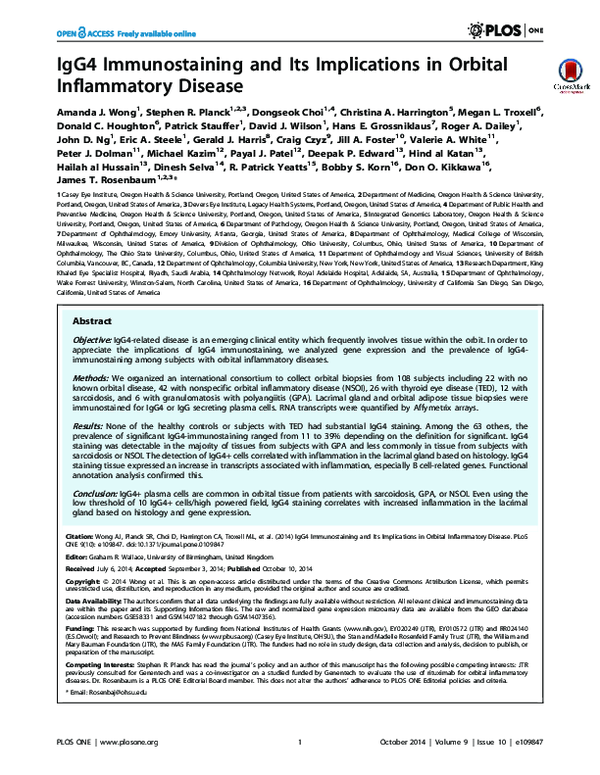 (PDF) IgG4 Immunostaining and Its Implications in Orbital Inflammatory ...
