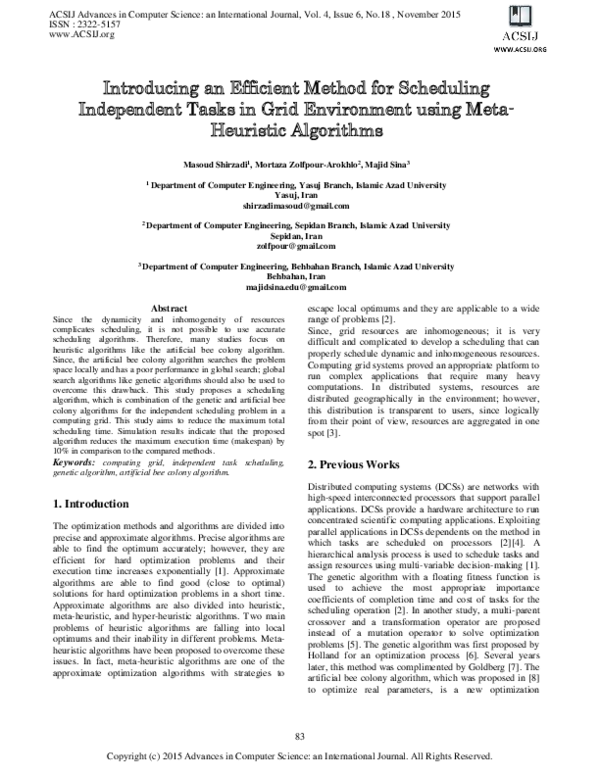 (PDF) A Loosely Coupled Hybrid Meta-Heuristic Algorithm for the Static Independent Task ...