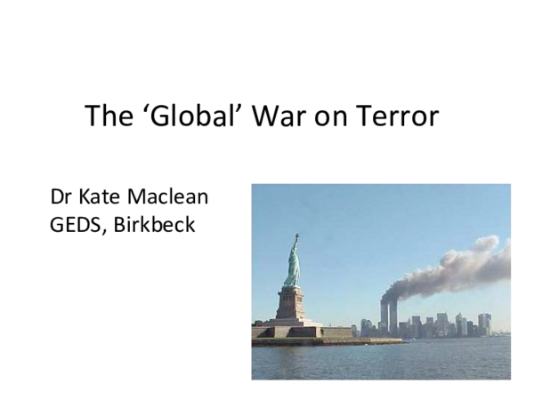 Lecture: The 'Global' War on Terror