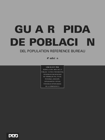 (PDF) Guía Rápida de Población del Population Reference Bureau 4ª Edición