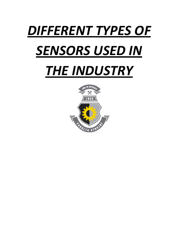 (PDF) DIFFERENT TYPES OF SENSOR USED IN THE INDUSTRY