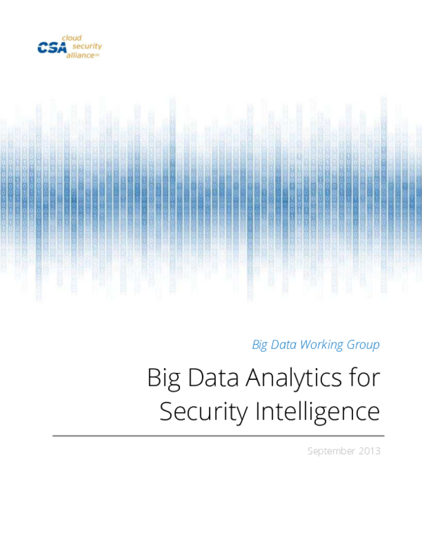 (PDF) Big Data Analytics for Security Intelligence