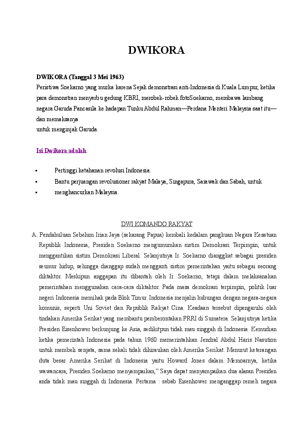 (DOC) Apa itu Dwikora Trikora Ttritura