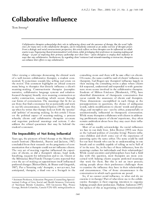 (PDF) Collaborative Influence