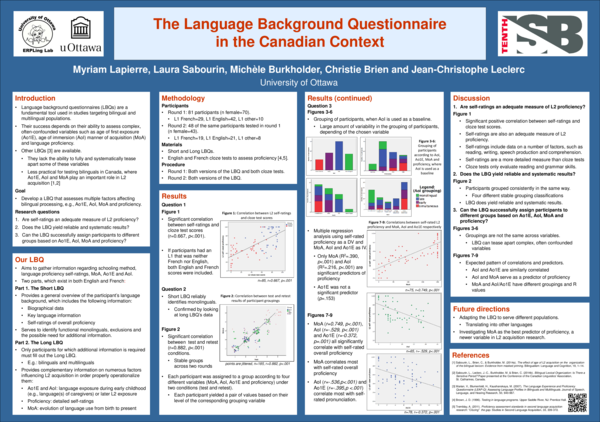 (PDF) The Language Background Questionnaire in the Canadian Context