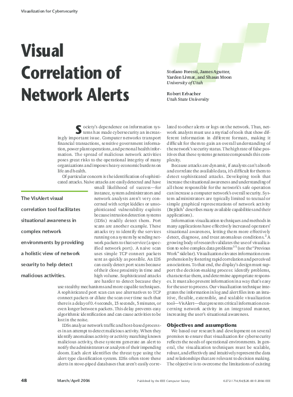 (PDF) Visual correlation of network alerts